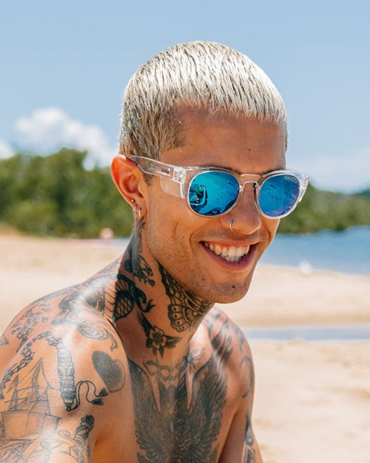 SafeStyle Cruisers Clear Frame Mirror Blue Polarised Lens - Mainstreet ...