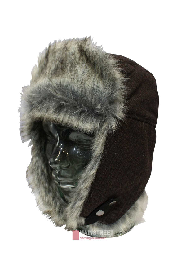 Avenel Wool Blend Herringbone Flying Cap - Mainstreet Clothing