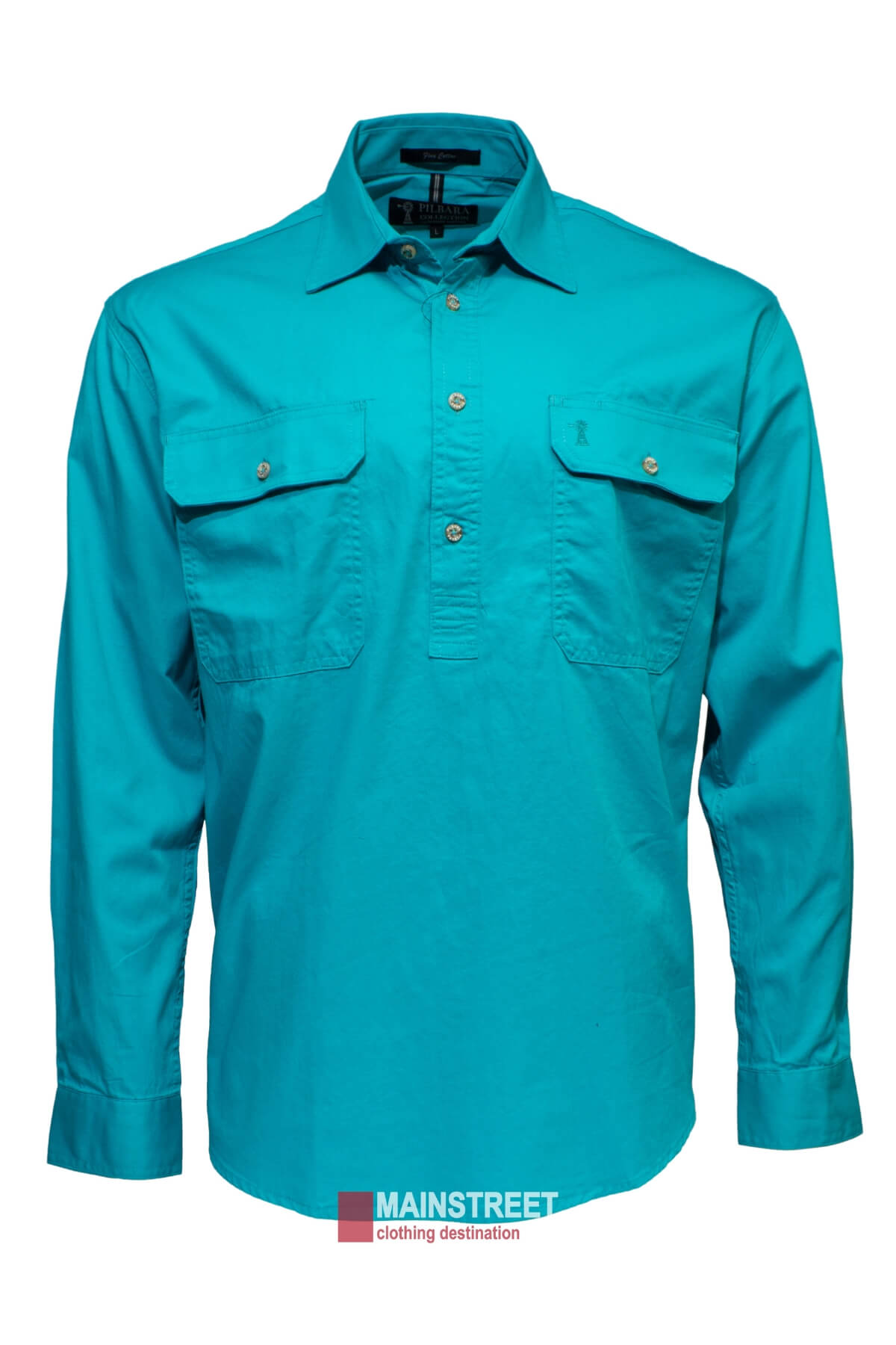 Pilbara Closed Front Shirt Ls Mainstreet Clothing