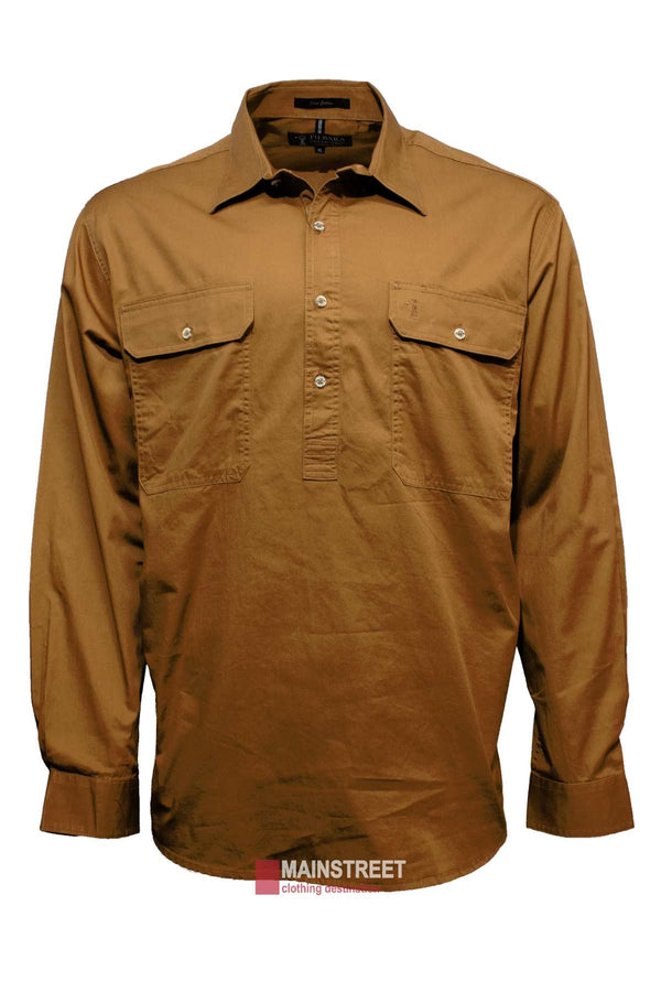 Pilbara Closed Front Shirt Ls Mainstreet Clothing