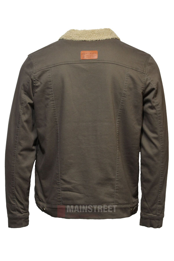 Pilbara Canvas Sherpa Lined Jacket - Vintage Grey - Mainstreet Clothing